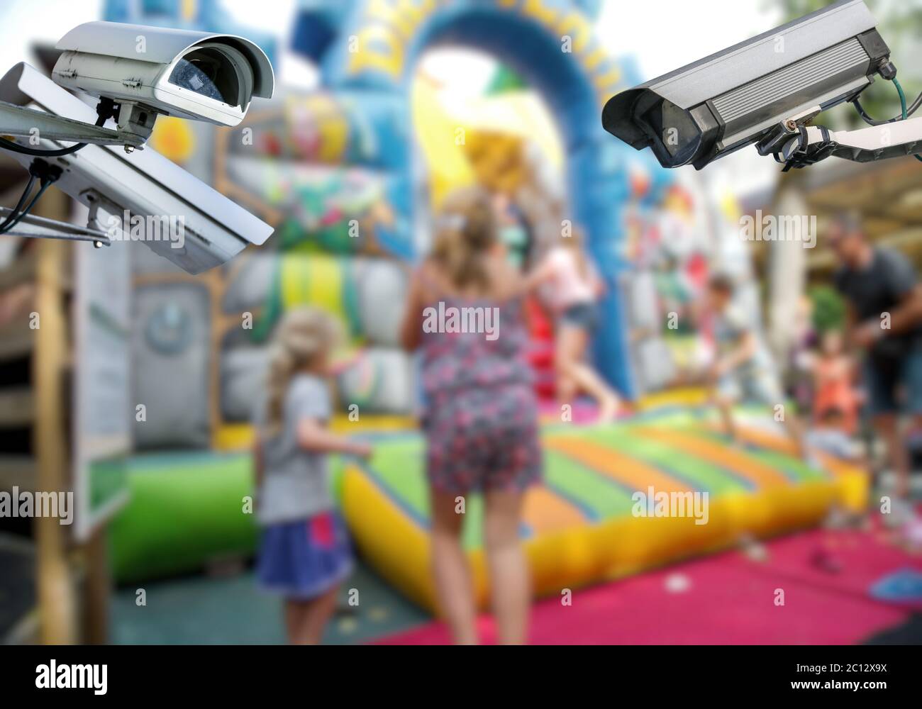 CCTV camera surveillance with kids Stock Photo - Alamy