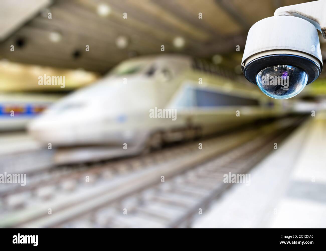 CCTV camera in railway station Stock Photo - Alamy