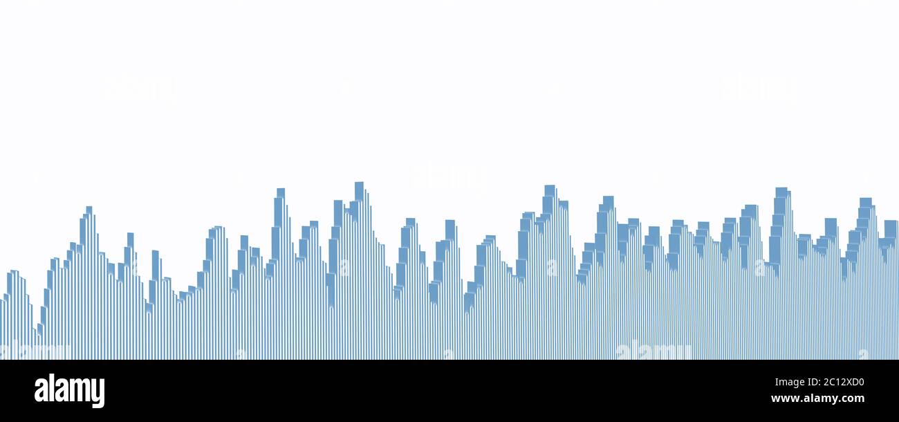 Continuous horizontal block diagram - 3d illustration Stock Photo - Alamy
