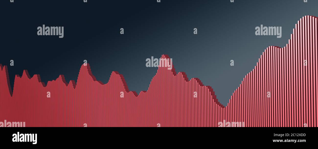 Continuous horizontal block diagram - 3d illustration Stock Photo - Alamy
