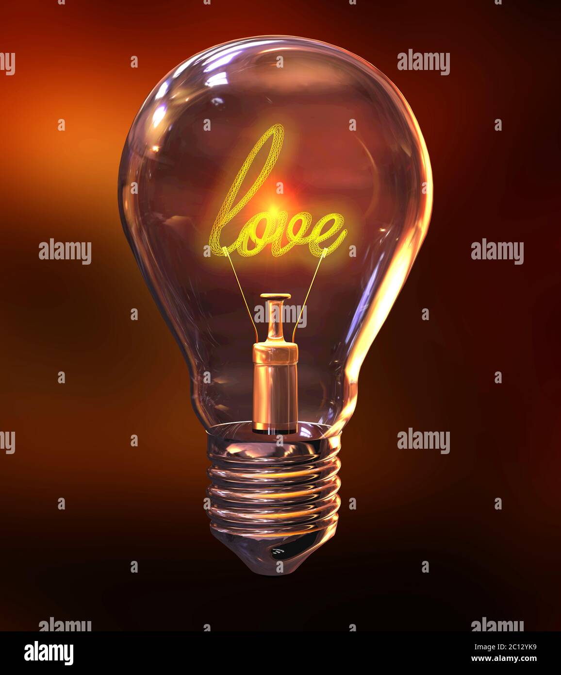 Light bulb filament word hi-res stock photography and images - Alamy