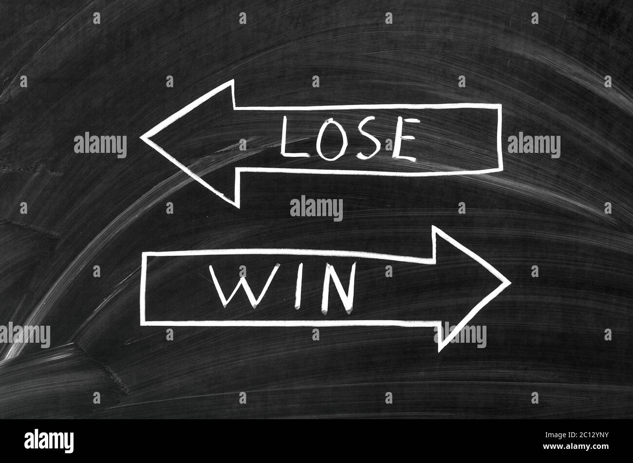 You must choose one: The lose, or the win Stock Photo - Alamy