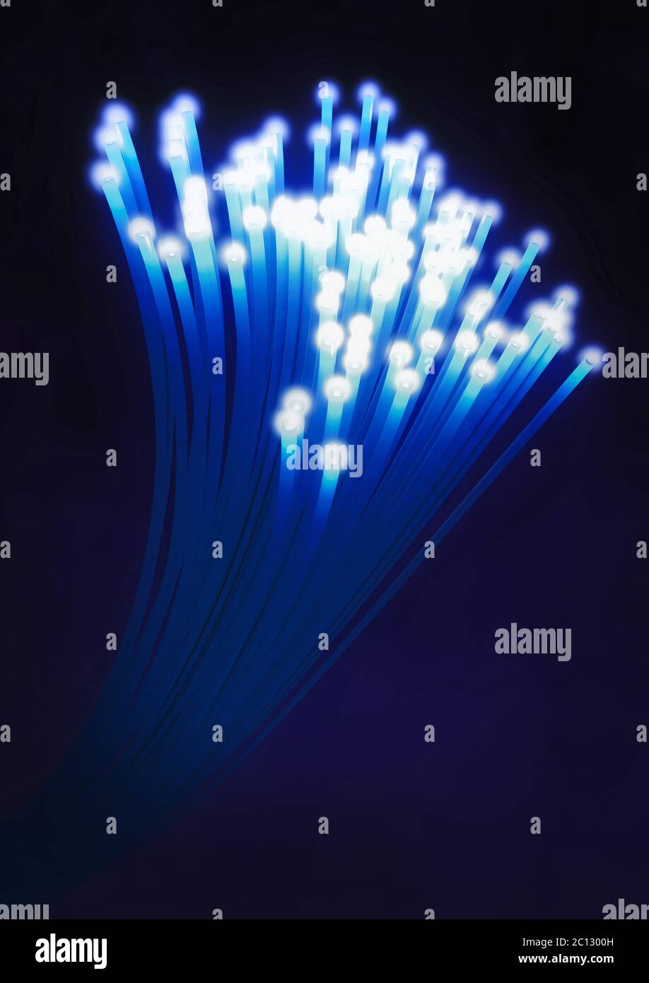 3d illustration of optical fiber cable or fiber optics Stock Photo - Alamy