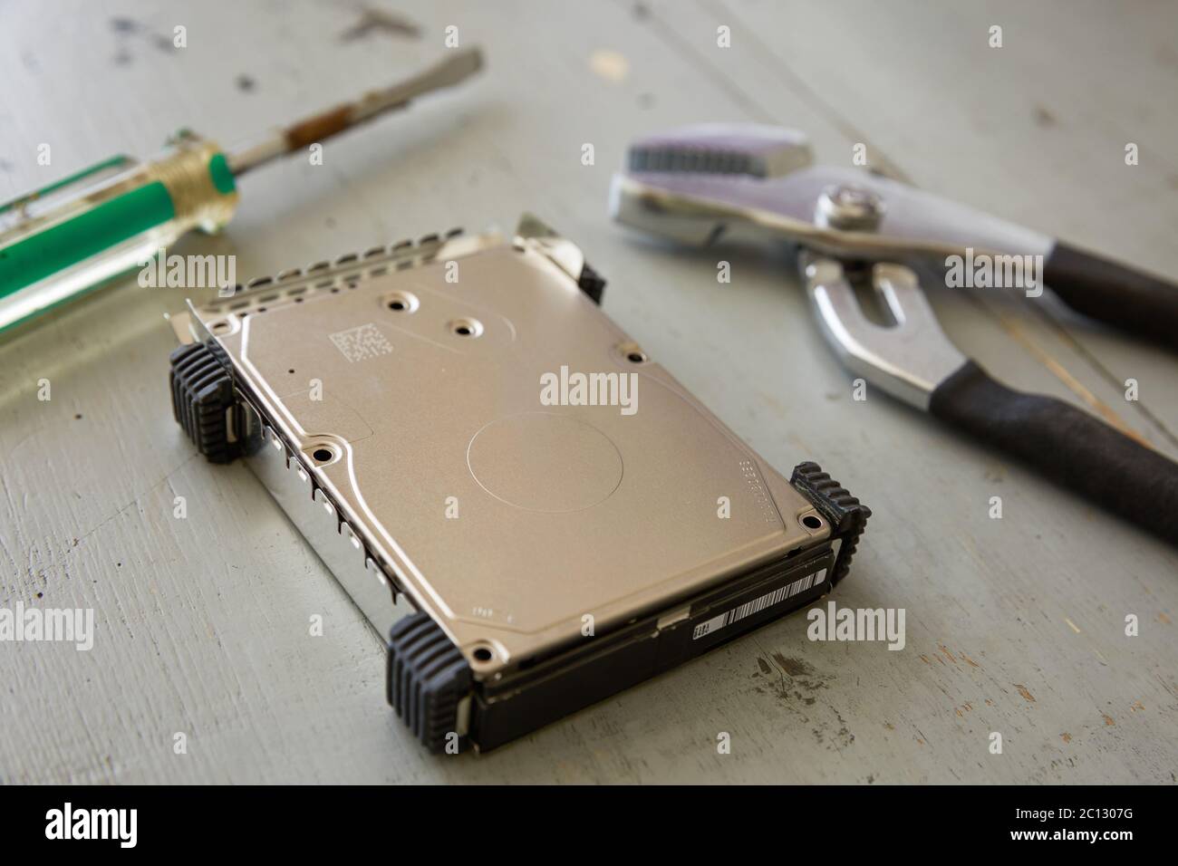 Destroyed computer hi-res stock photography and images - Alamy