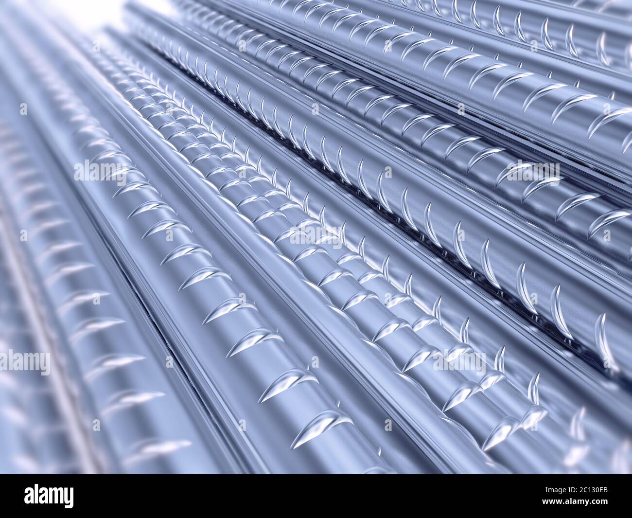 3d illustration of cut reinforced steel bars Stock Photo - Alamy