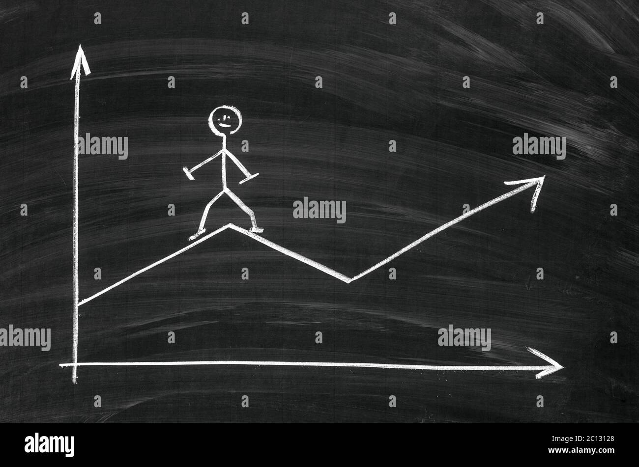 The growing graph show good business results Stock Photo - Alamy