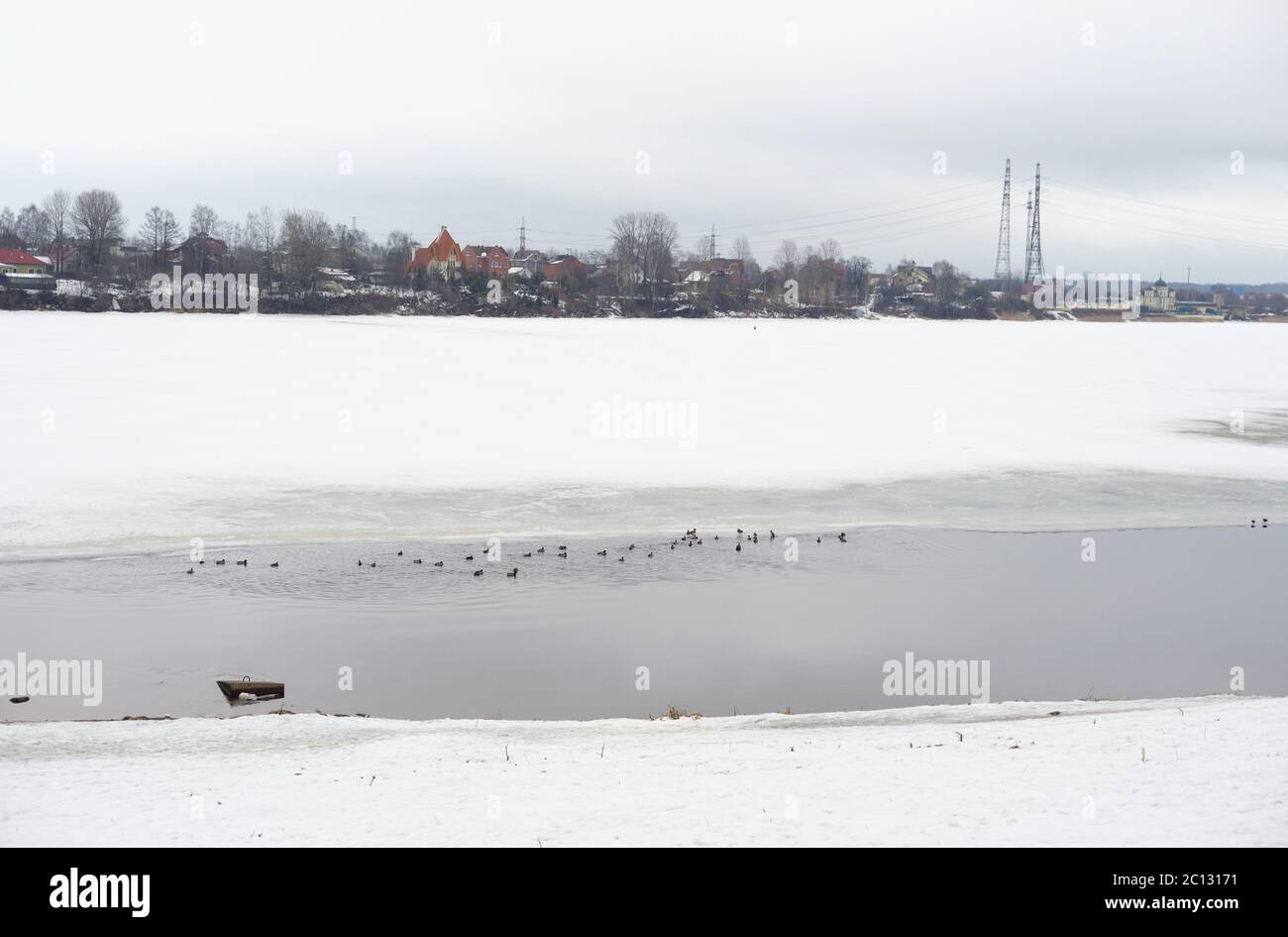 On frozen neva river hi-res stock photography and images - Alamy