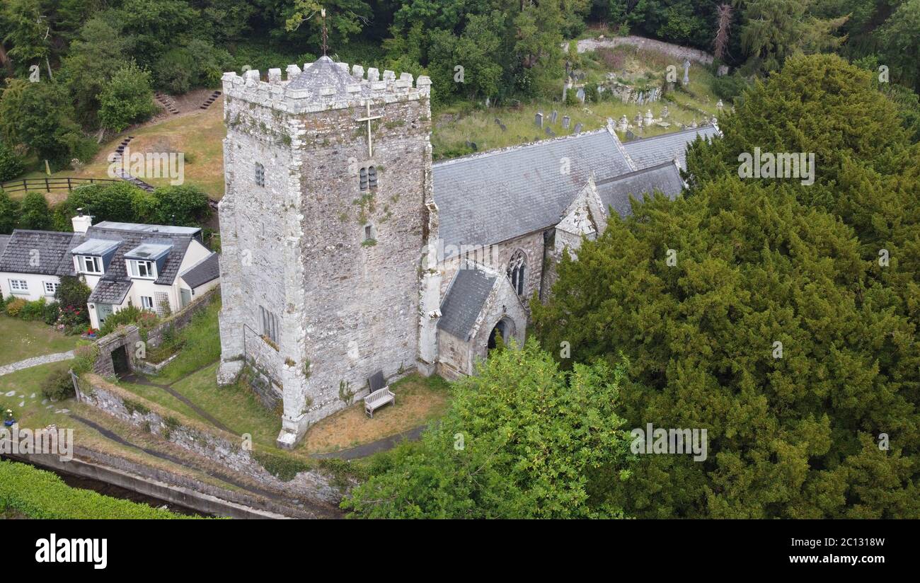 View of st brynachs church hi-res stock photography and images - Alamy