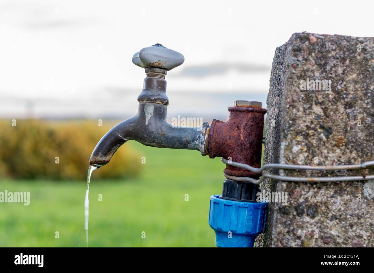 Old outside garden tap hi-res stock photography and images - Alamy