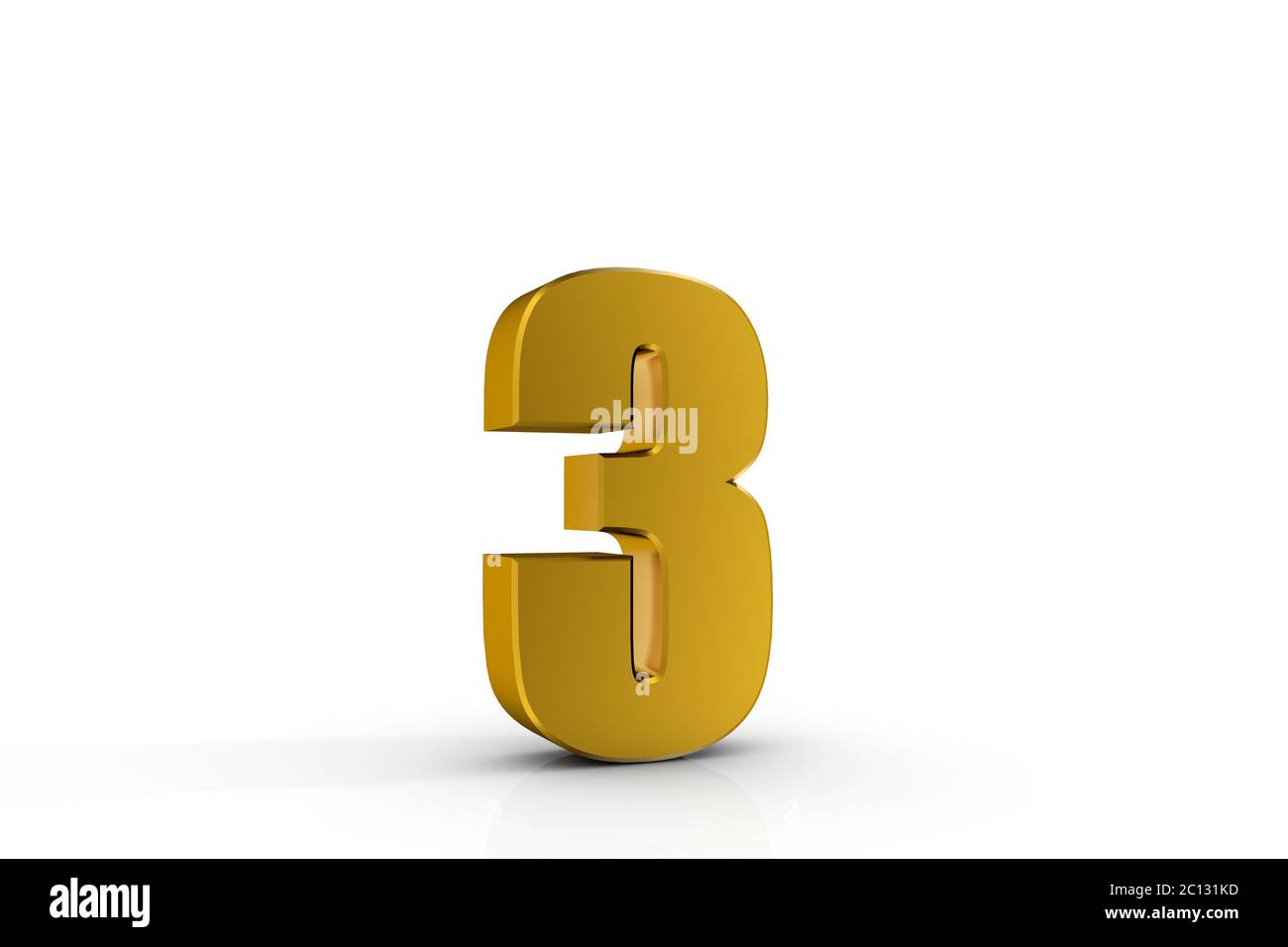 3d illustration number 3 Stock Photo - Alamy