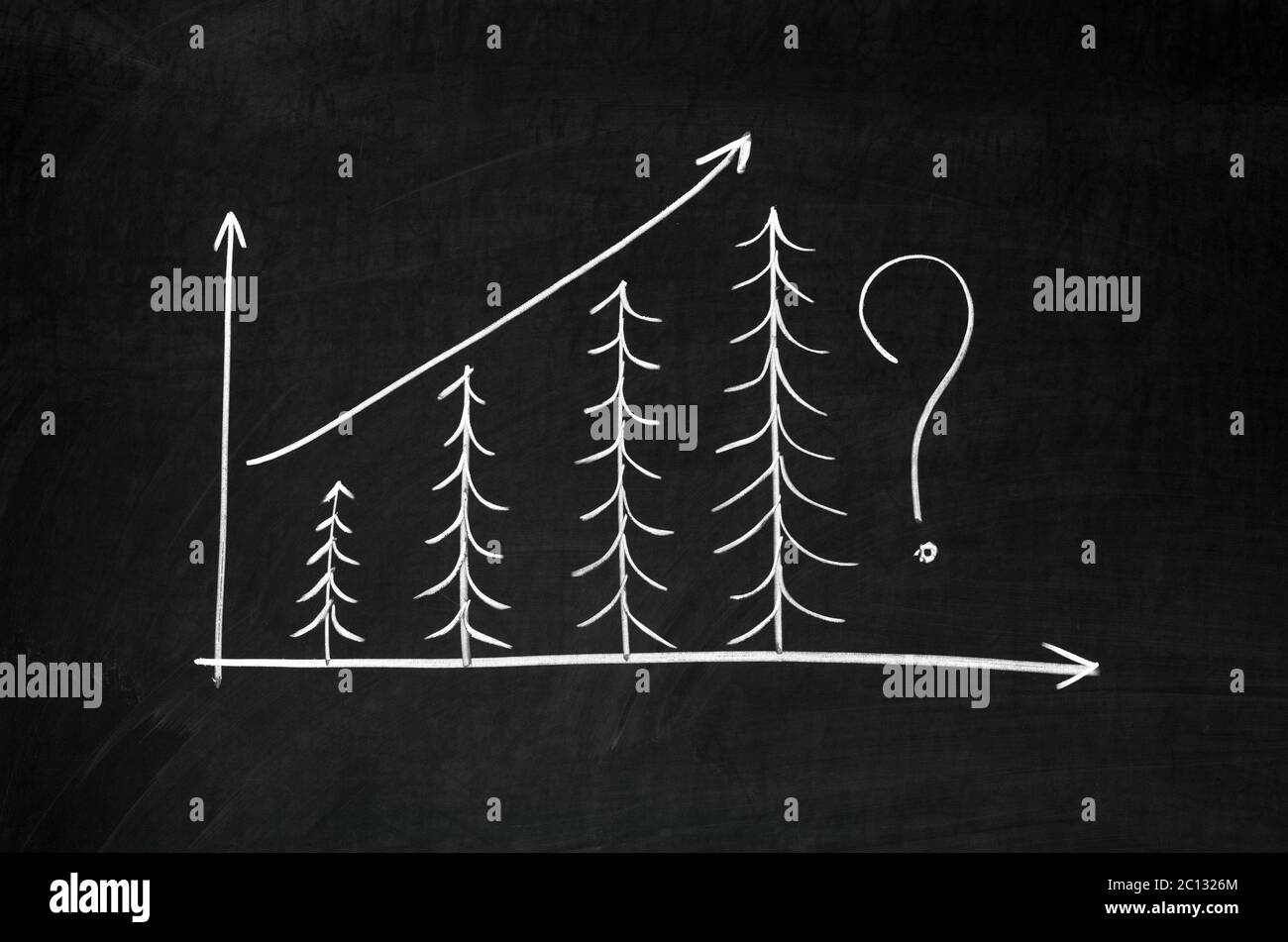 Exponential growth chart drawn on the blackboard Stock Photo - Alamy