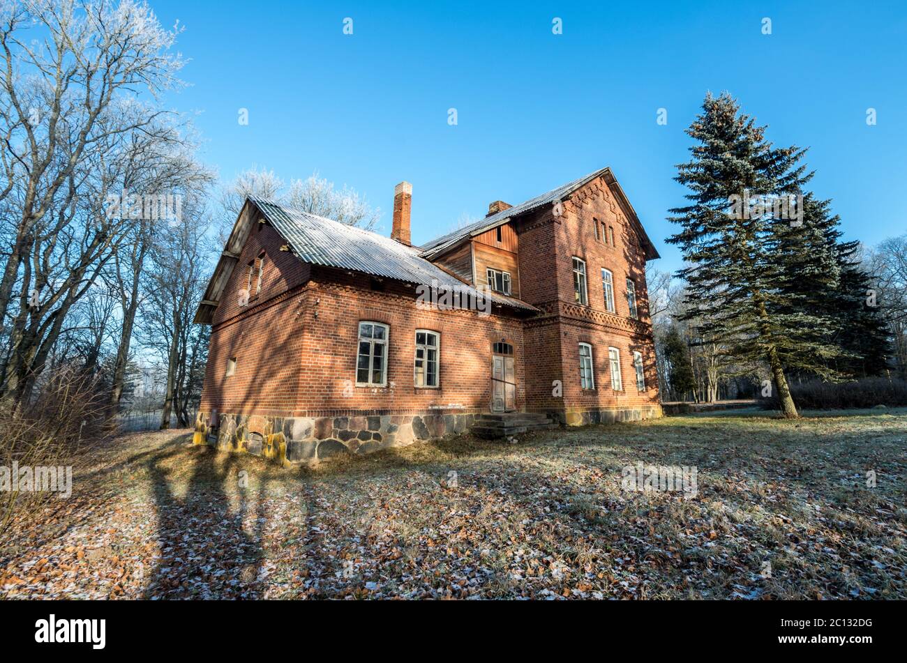 View of an abandoned building in Lithuania Stock Photo - Alamy