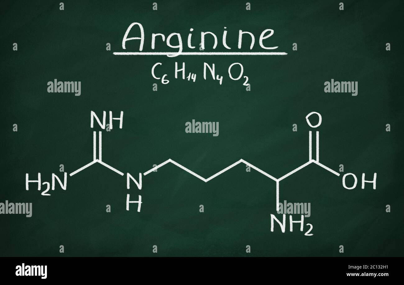Chemical formula of Arginine on a blackboard Stock Photo - Alamy