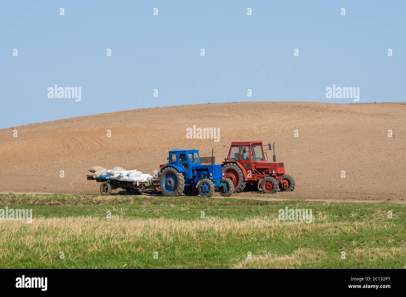 Agricultural work after processing, cultivation of land in Lithuania ...