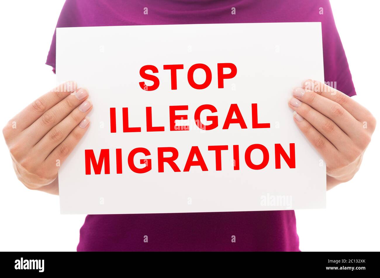 Stop illegal immigration sign hi-res stock photography and images - Alamy