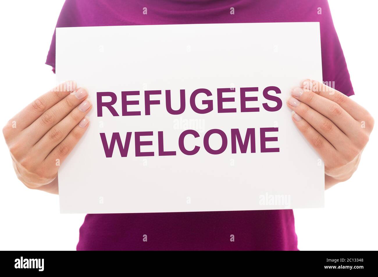 Refugees welcome poster hi-res stock photography and images - Alamy