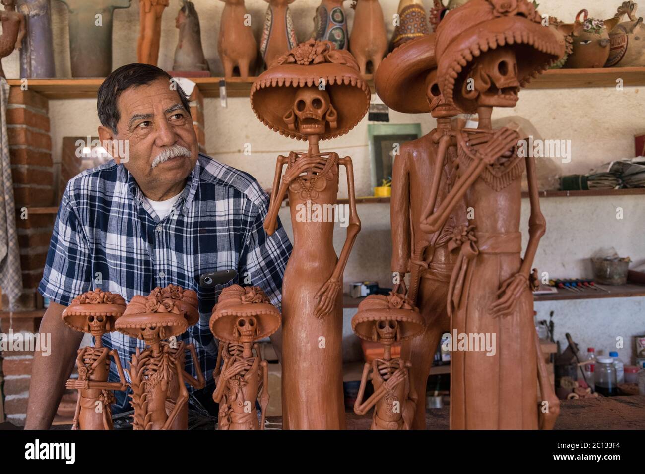 Renowned painter and sculptor Juan Torres in his ceramic workshop in ...
