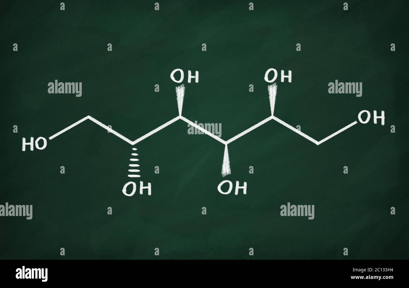Chemical formula of Sorbitol on a blackboard Stock Photo - Alamy