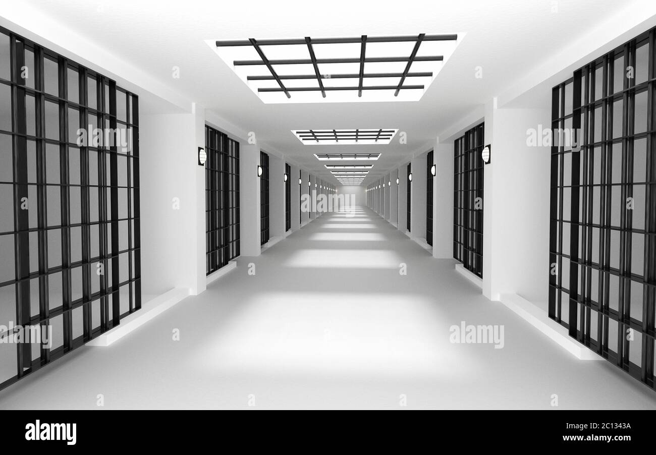 Rows of prison cells, prison interior. 3D rendering Stock Photo - Alamy
