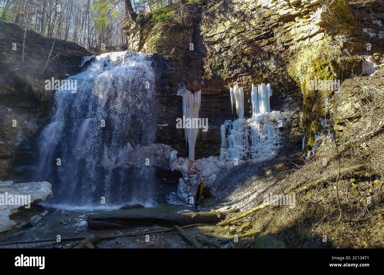 Waterfalls in the Canadian city of Hamilton, Ontario. Incredible forest ...