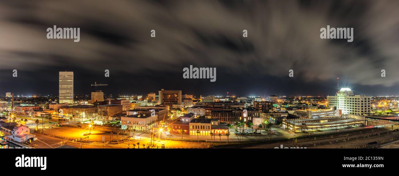 Galveston Tx Night Skyline