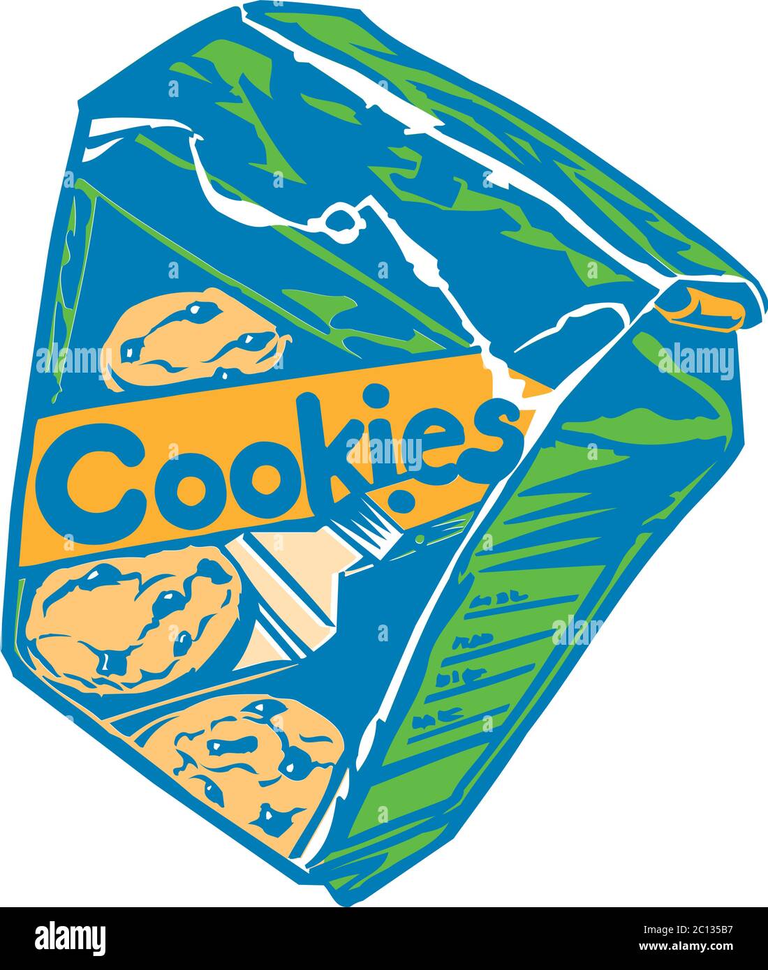 Cookie packaging Stock Vector Images - Alamy