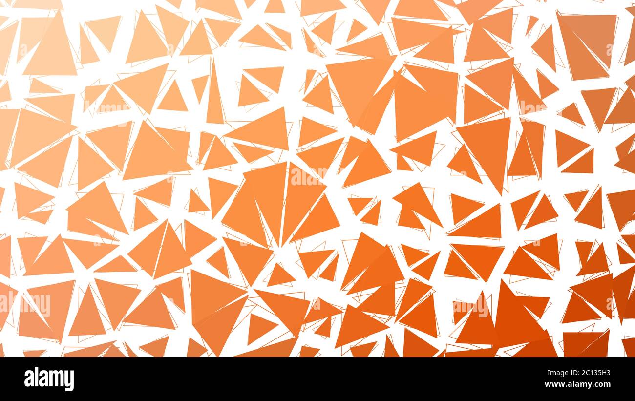 Abstract red orange gradient lowploly of many triangles background for ...