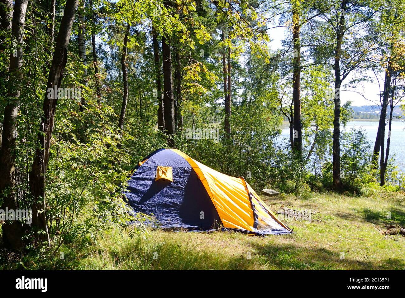 Bright camping tent hi-res stock photography and images - Alamy