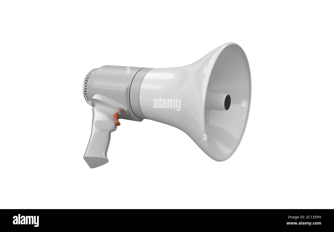 Megaphone 3D rendering Stock Photo - Alamy
