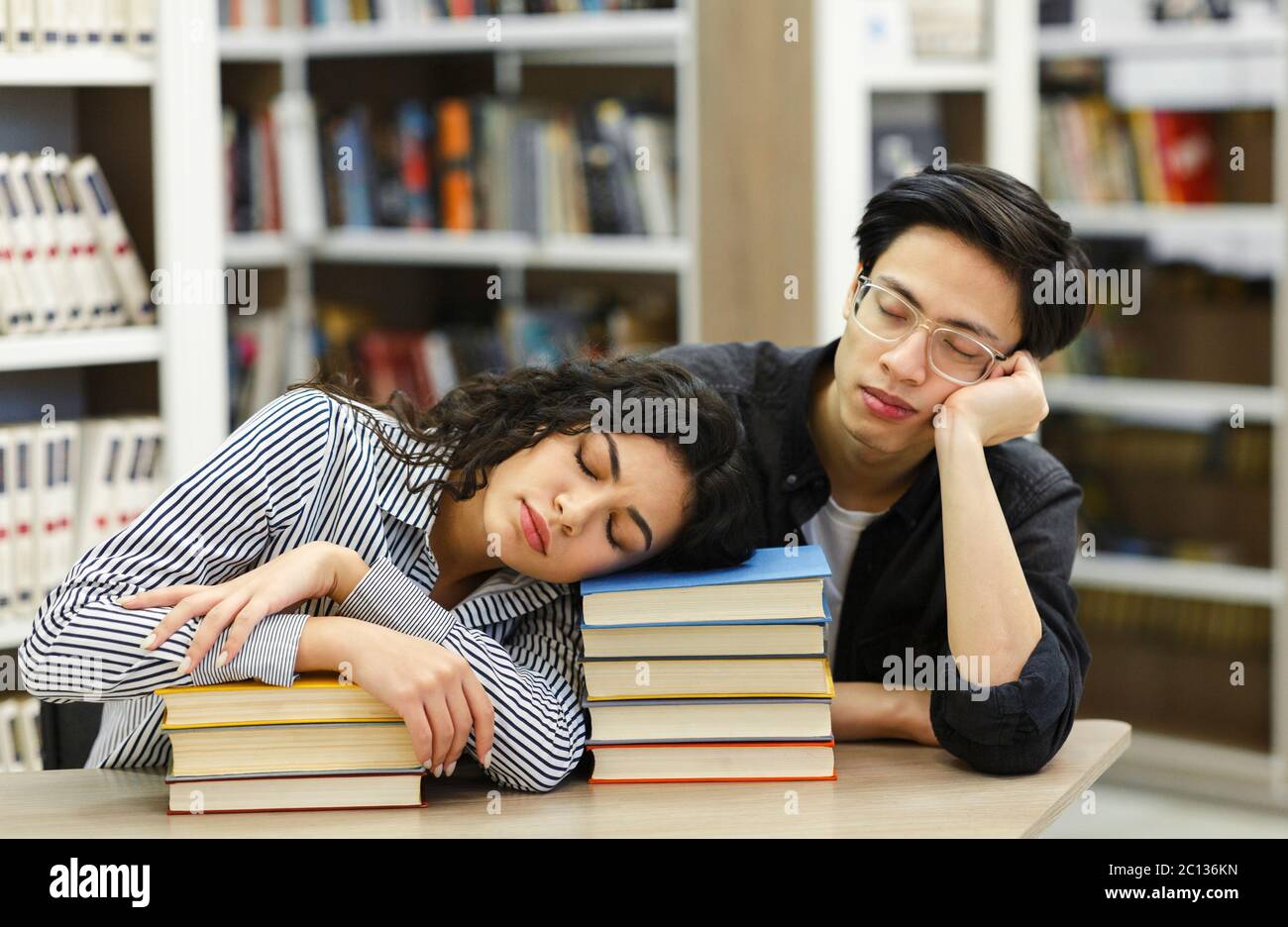 Students sleep in classroom in hi-res stock photography and images - Alamy
