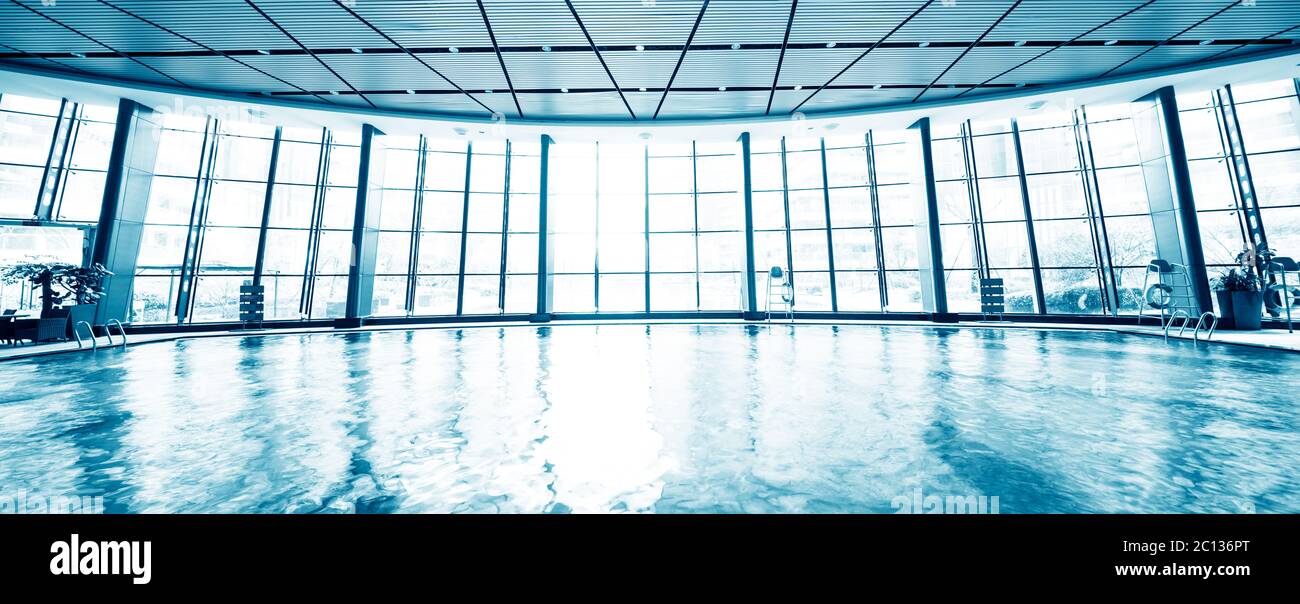bright indoors swimming pool Stock Photo - Alamy