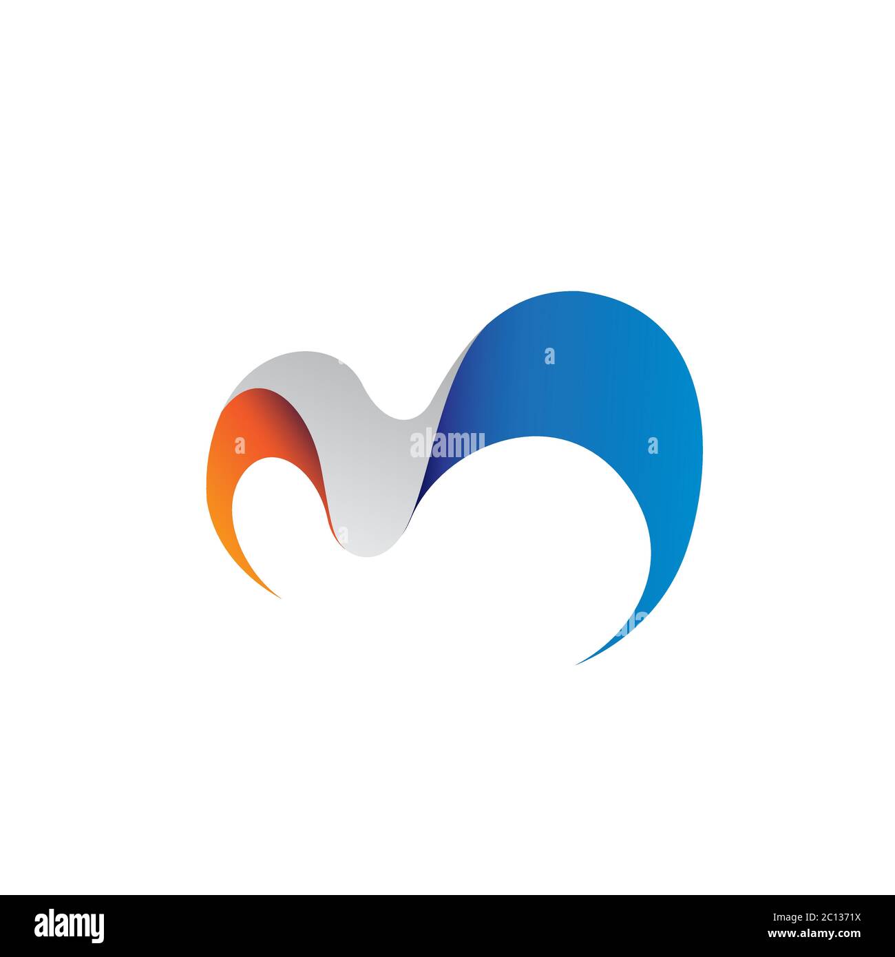 Letter w vector origami logo hi-res stock photography and images - Alamy
