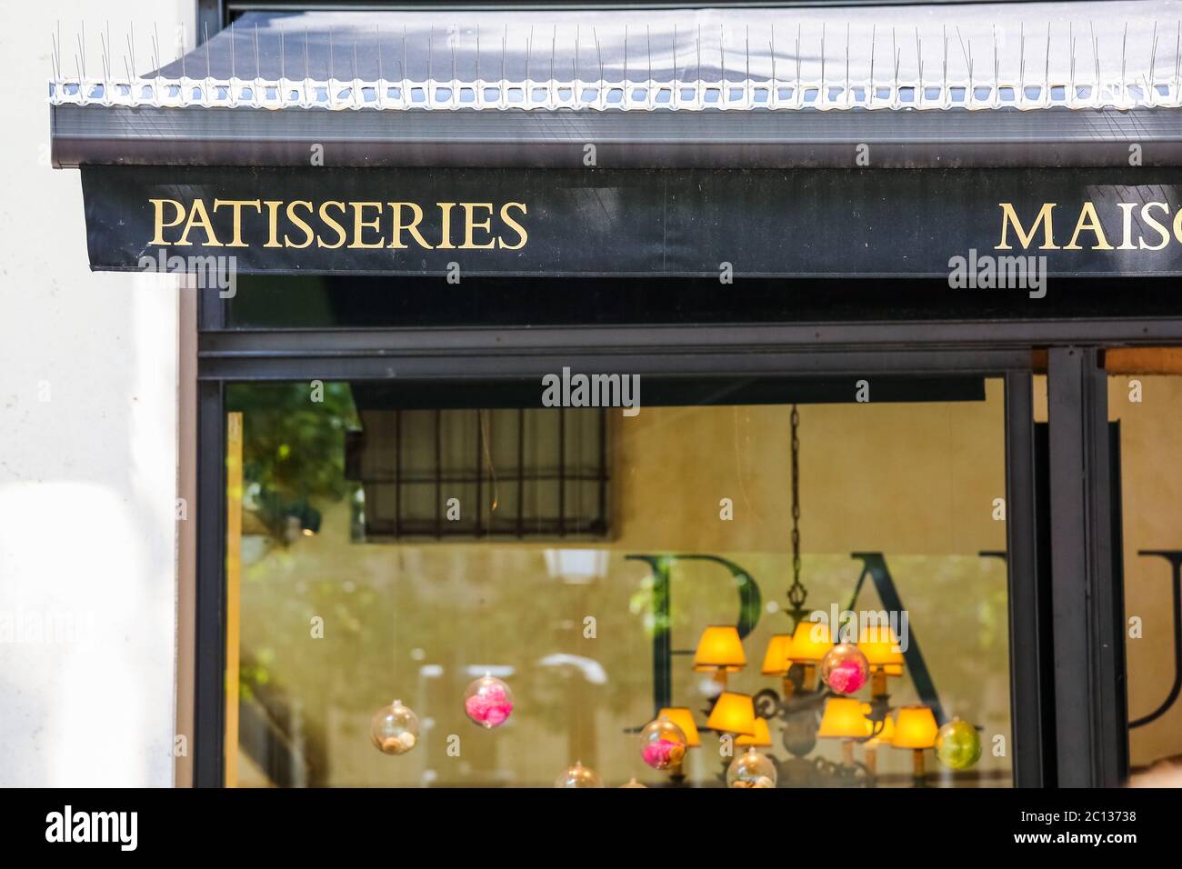 Modern pastry (patisseries in french) with different kinds of cakes and ...