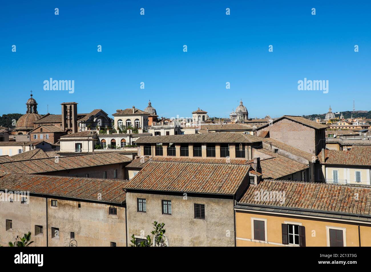Cityscape of the rooftops in Rome Stock Photo - Alamy