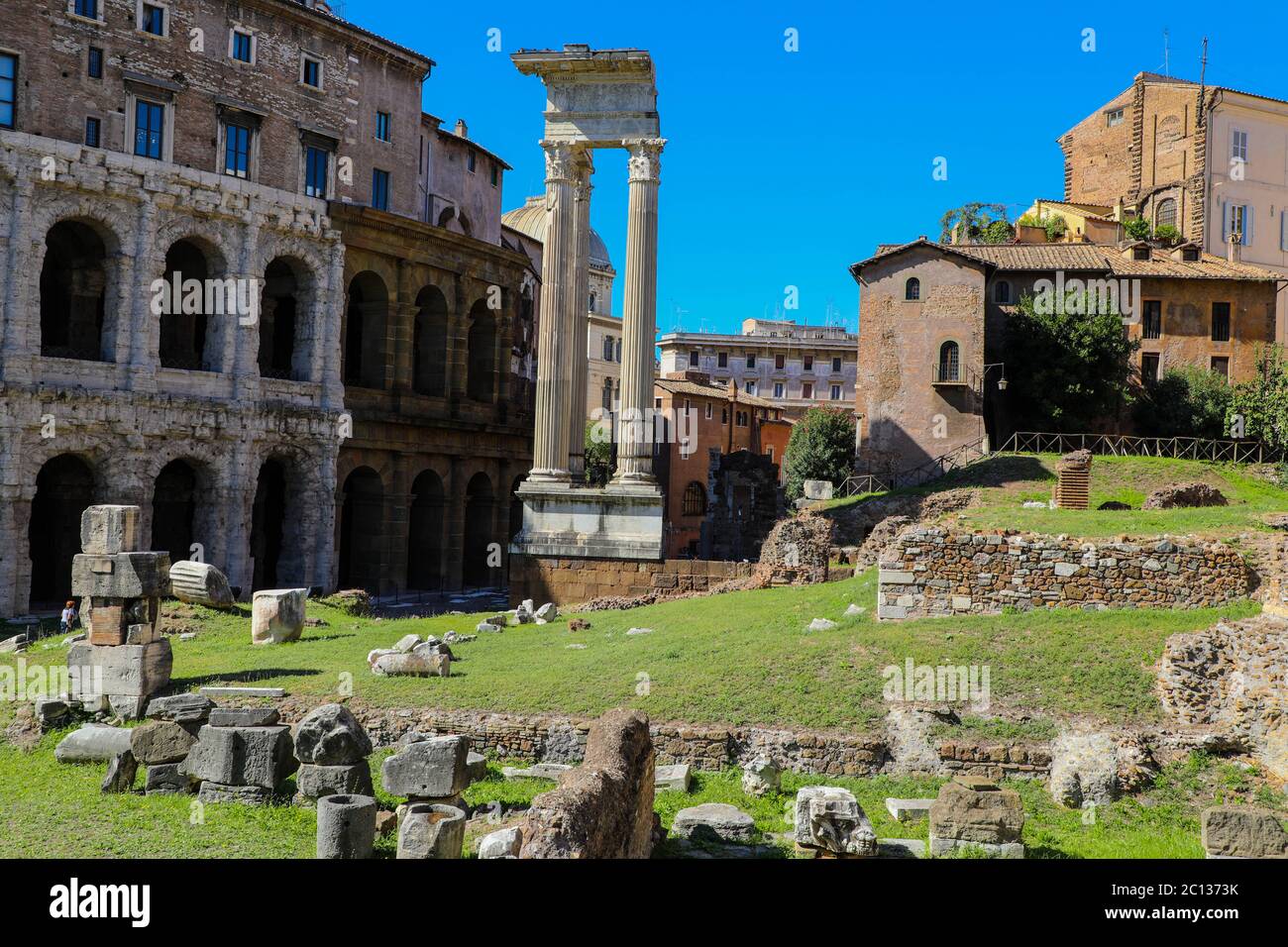 Marcello theatre, an ancient open air theatre in Rome Stock Photo - Alamy