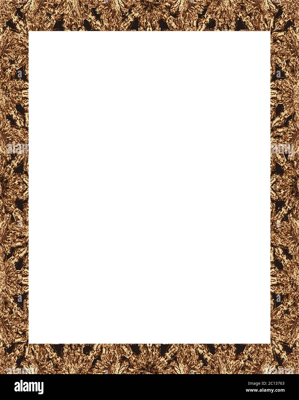 White Frame with Decorated Borders Stock Photo - Alamy