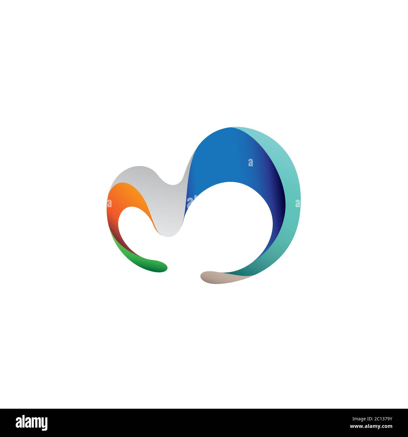 Letter w vector origami logo hi-res stock photography and images - Alamy