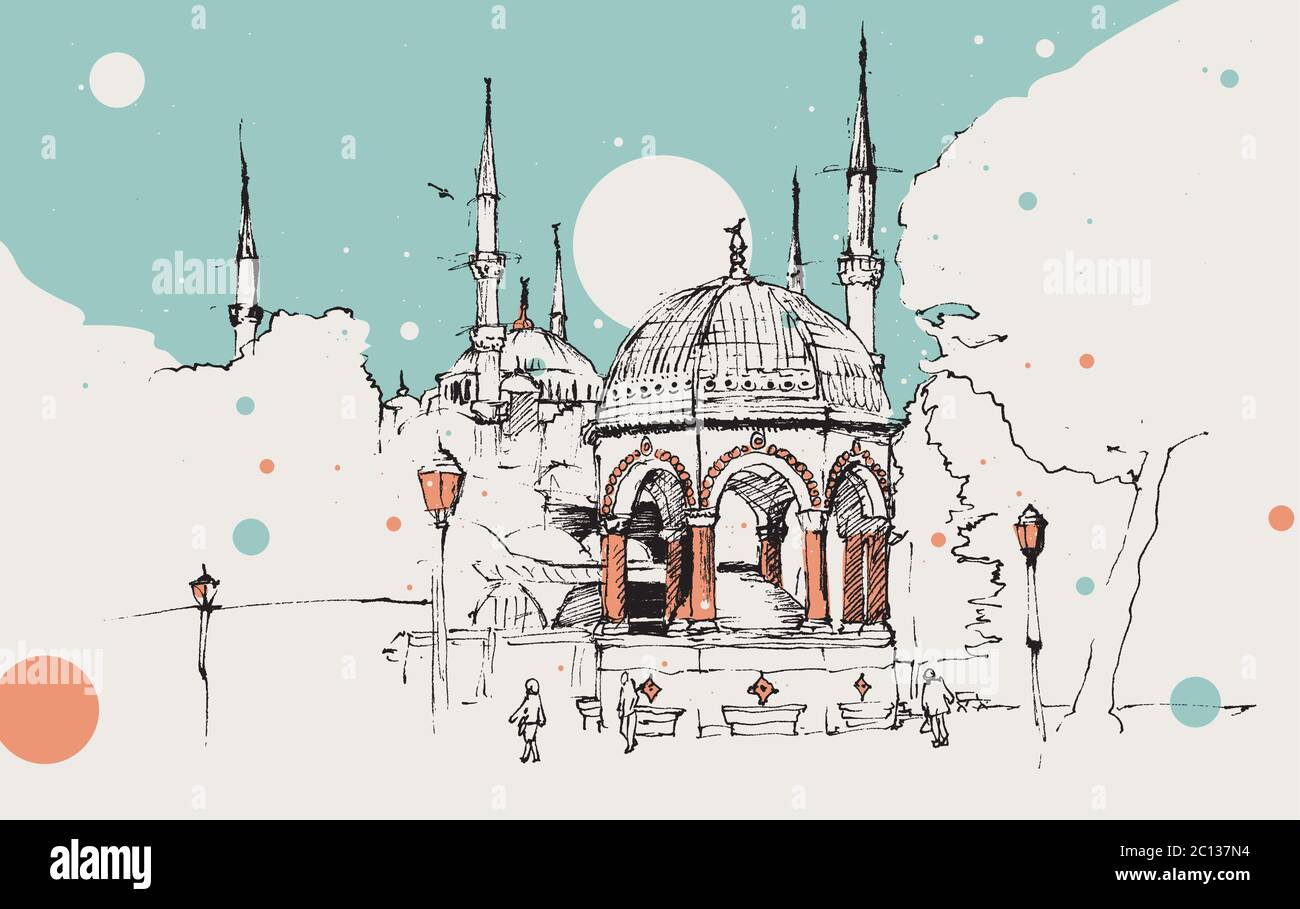 Mosque drawing hi-res stock photography and images - Alamy