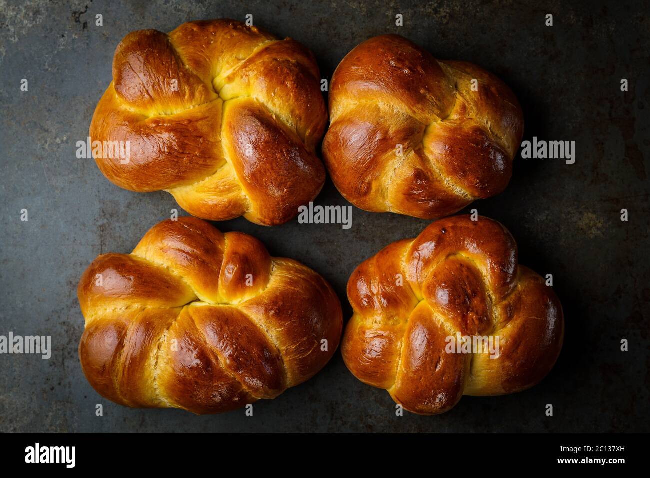 Homemade challah bread rolls Stock Photo - Alamy