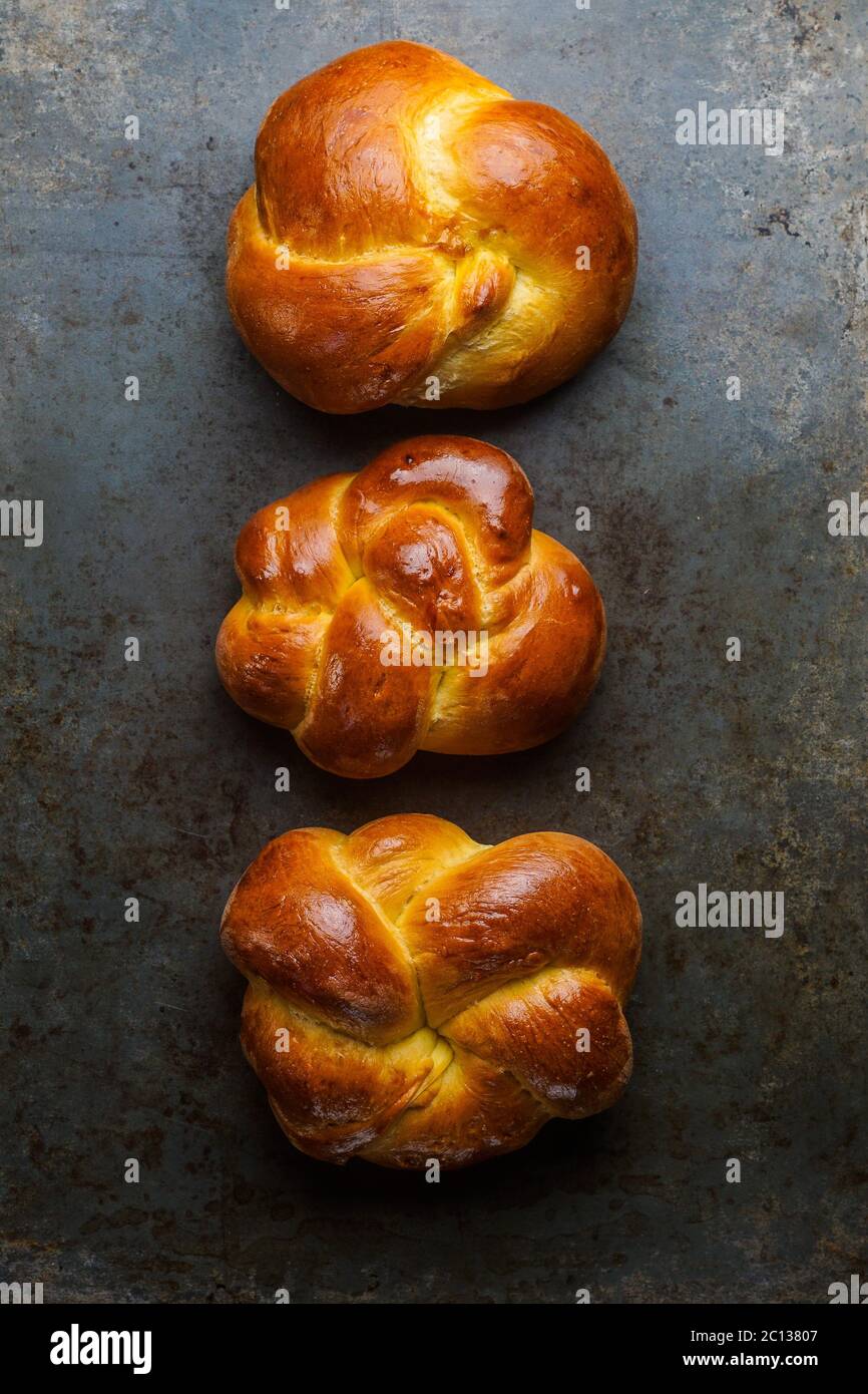 Homemade challah bread rolls Stock Photo - Alamy