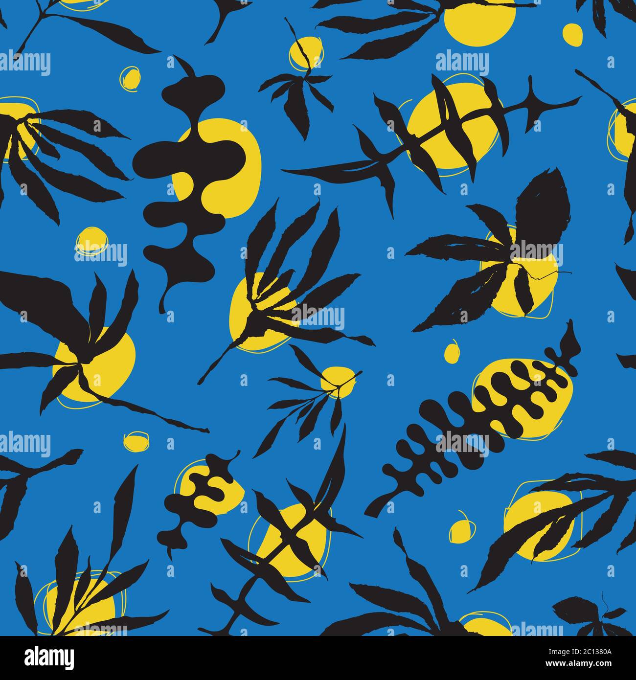 Repeating leaf motifs Stock Vector Images - Alamy