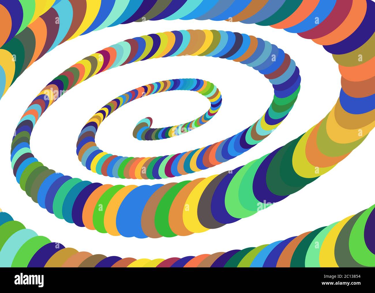 Colorful spiral helix Converging to the Center. Elliptical Design ...