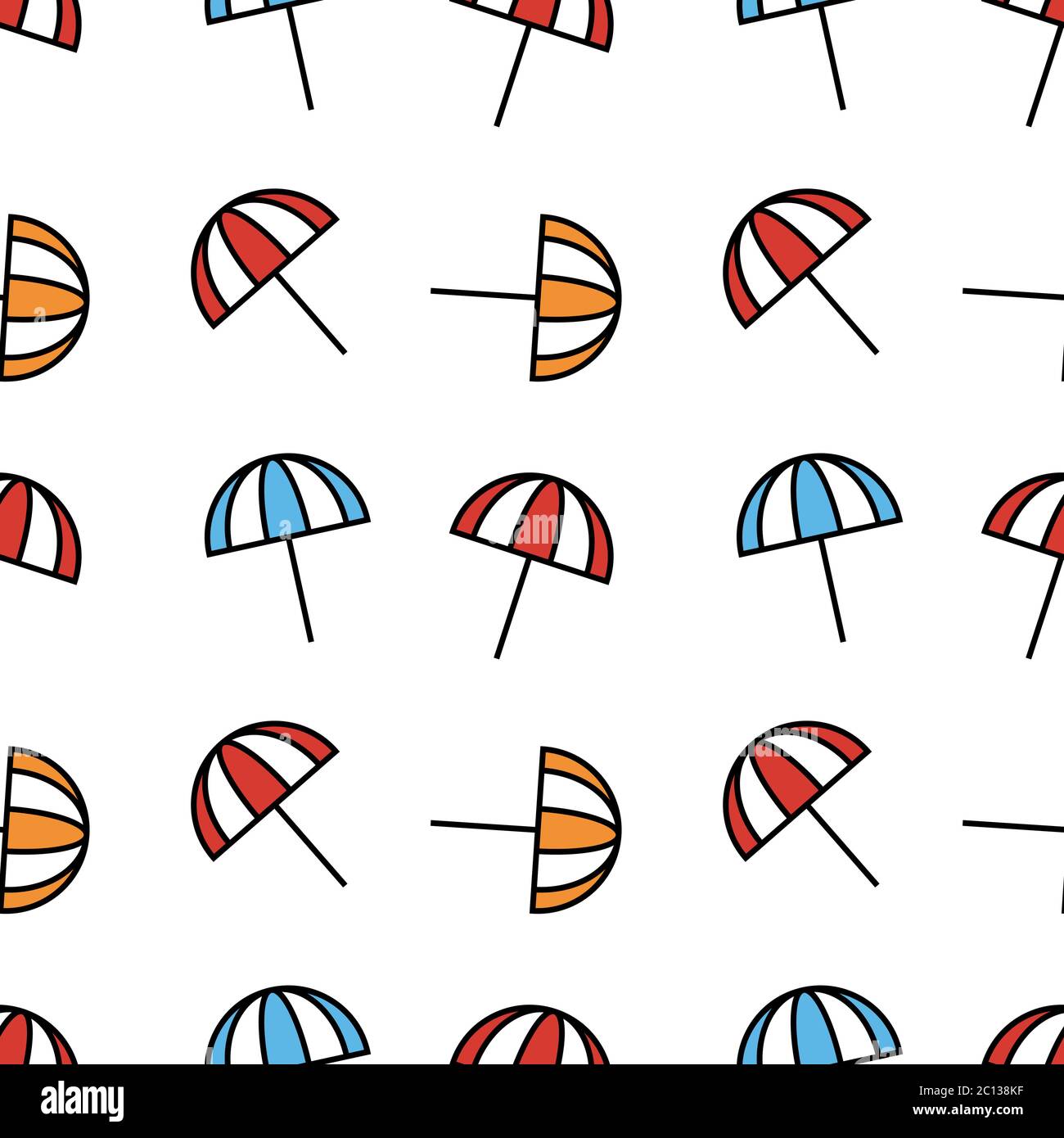 Parasol beach pattern Stock Vector Images - Alamy