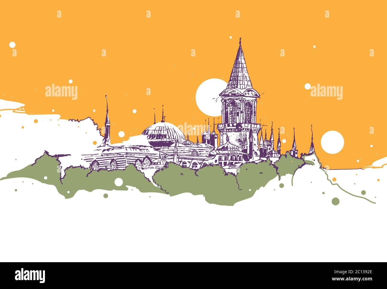 Topkapi palace in istanbul Stock Vector Images - Alamy