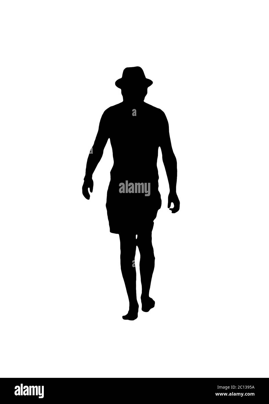 Man hat over white Black and White Stock Photos & Images - Alamy