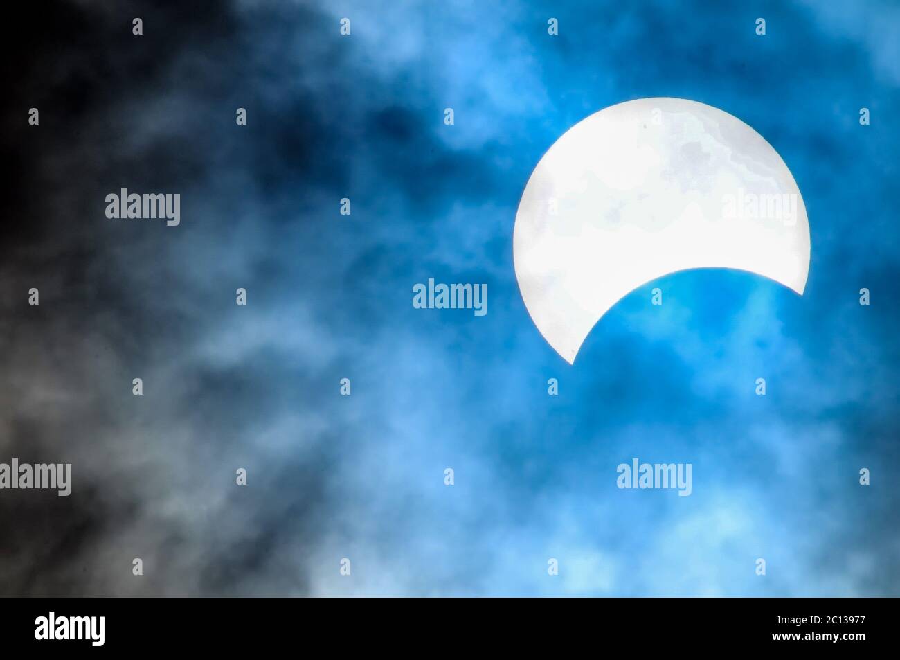 Partial Solar Eclipse Stock Photo - Alamy