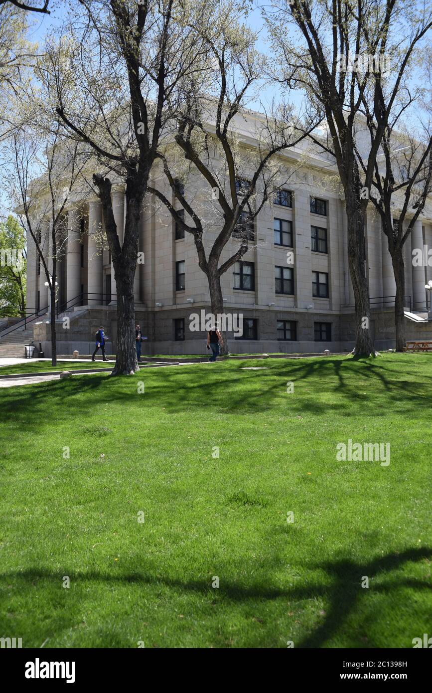 Prescott, Arizona. U.S.A. April 22, 2020. Yavapai county courthouse ...