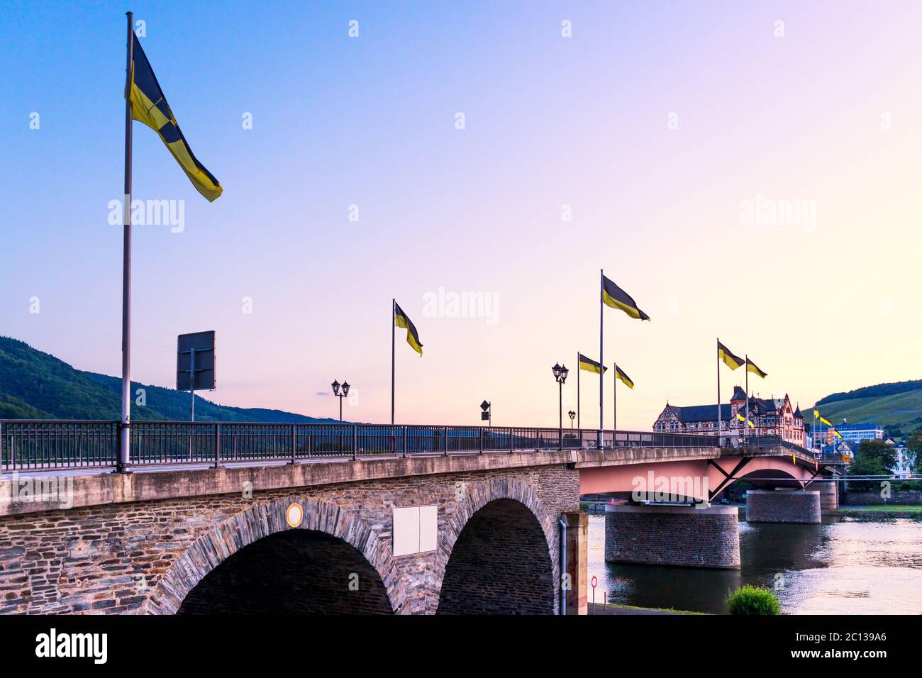 brick bridge in european country Stock Photo - Alamy