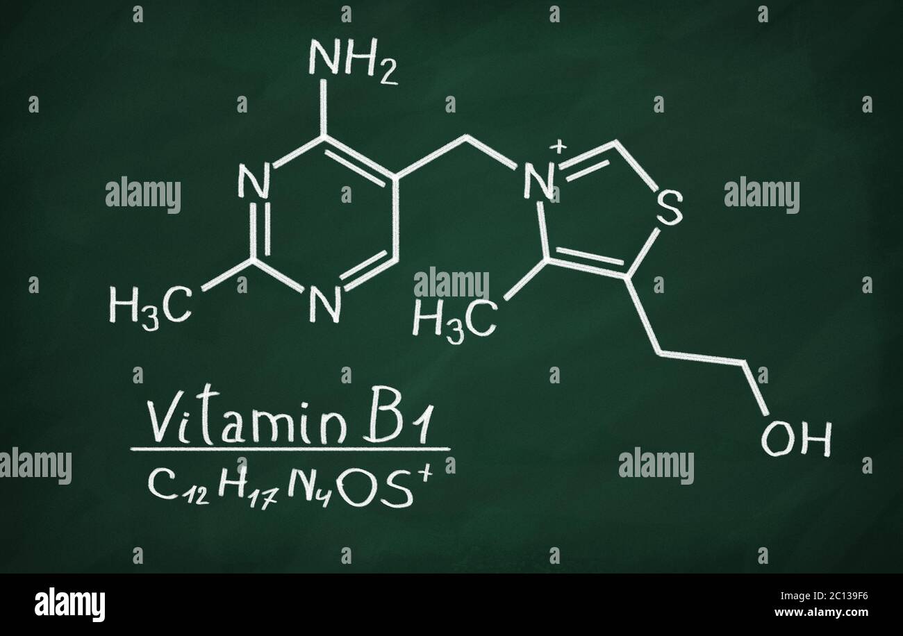 Structural model of Vitamin B1 (Thiamine Stock Photo - Alamy