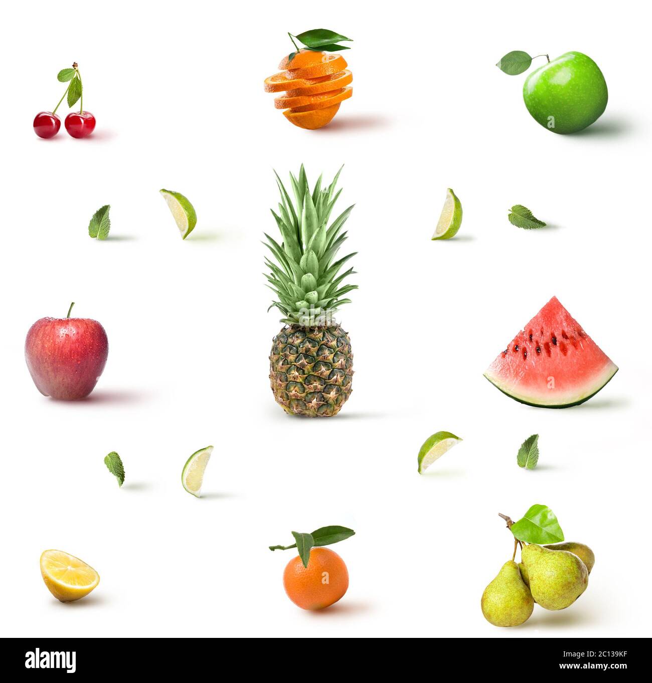 collection of color fruits Stock Photo - Alamy